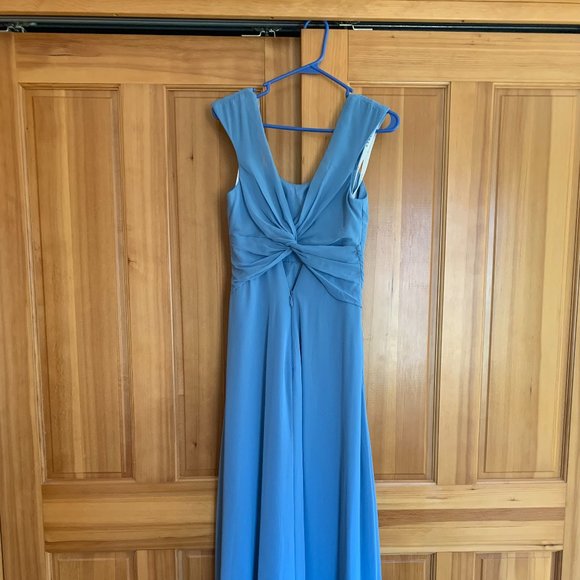 Azazie | Dresses | Azazie Beckie Steel Blue Bridesmaid Dress | Poshmark